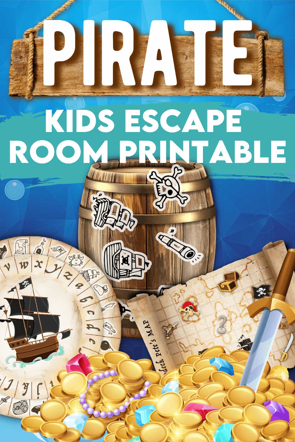 Skull Island DIY Escape Room Kit - Lock Paper Escape