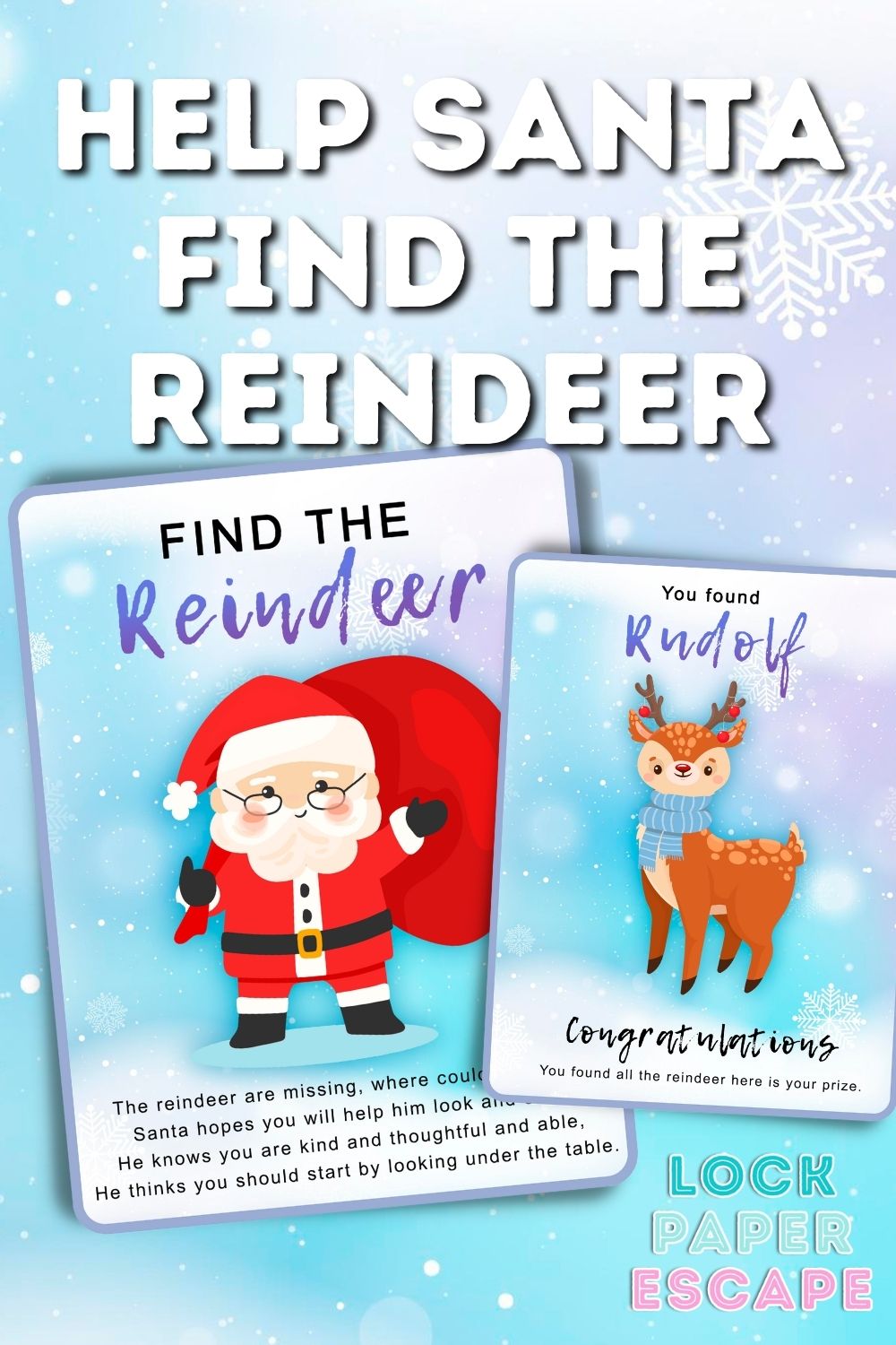 Christmas Treasure Hunt For Kids - Lock Paper Escape