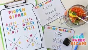 PigPen Cipher Fun for DIY Escape Rooms - Lock Paper Escape