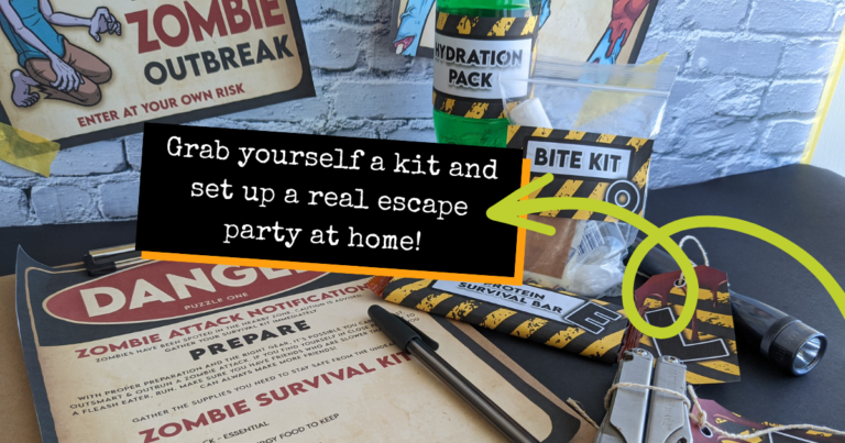 Zombie Escape Room Game - Lock Paper Escape