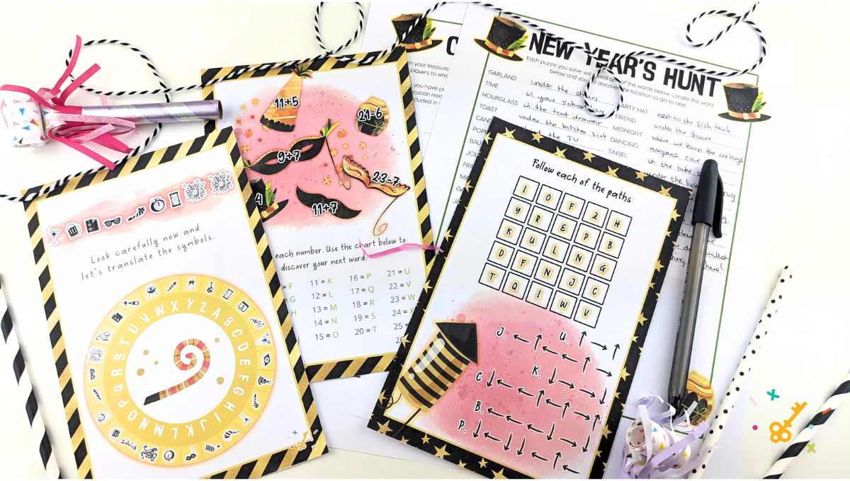 New Year's Eve Treasure Hunt - Lock Paper Escape
