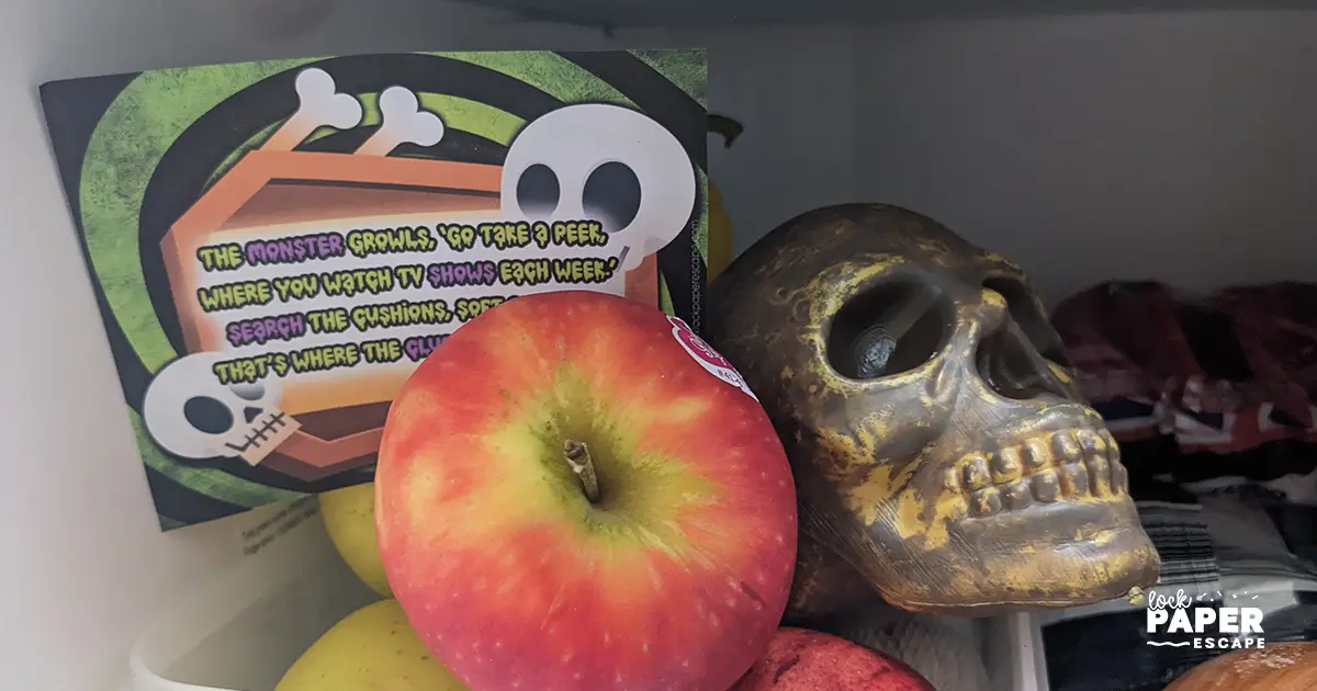 Free Printable Halloween Treasure Hunt for Kids - Lock Paper Escape