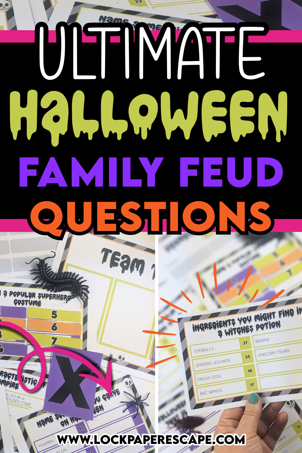 Halloween Family Feud Questions (For a Fun Spooky Family Night) - Lock ...