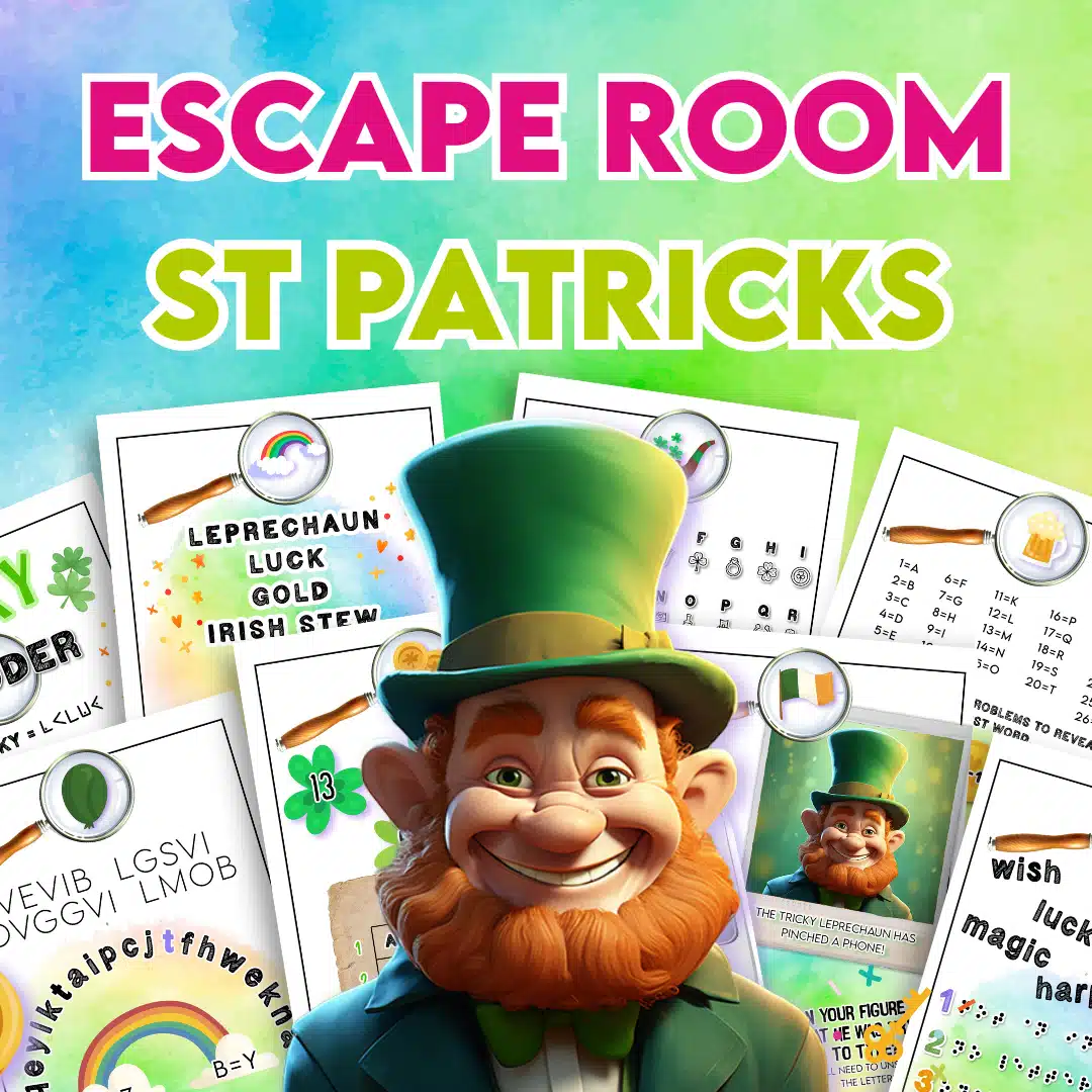 Printable St Patrick's Day Escape Room - Lock Paper Escape
